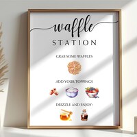 Waffle Bar Sign | Digital - Etsy