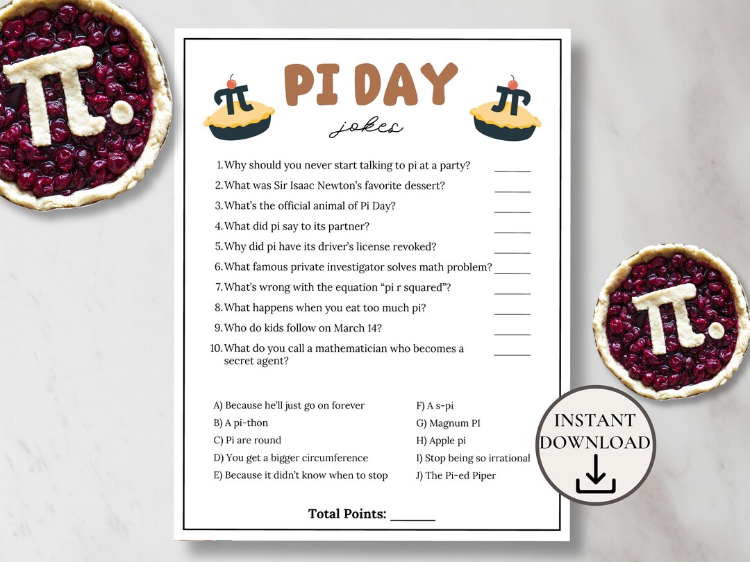 Pi Day Jokes, Math Jokes and Puns, Pi Day Activities for Kids & Adults ...