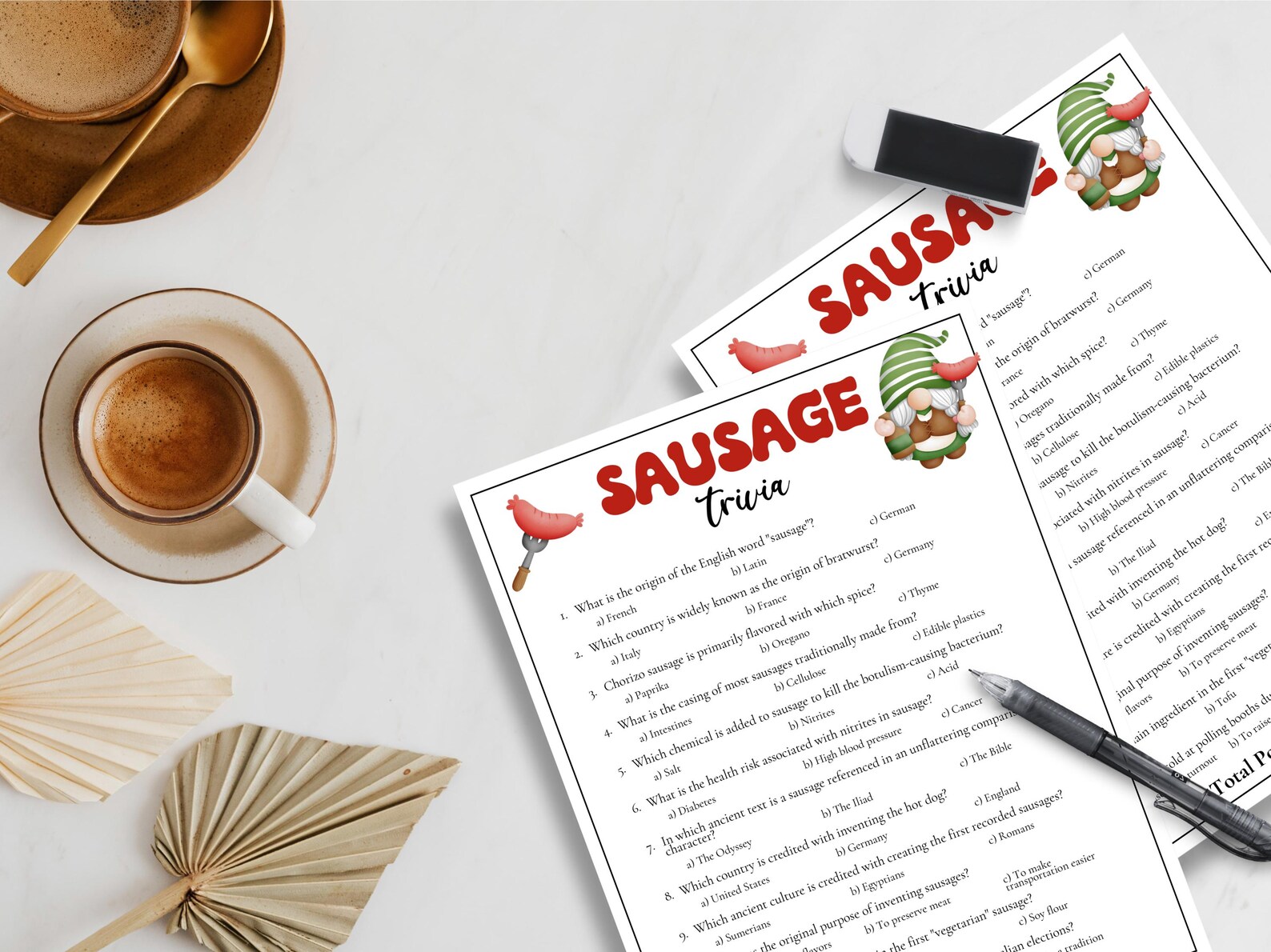 Sausage Trivia Game, Oktoberfest Party Game for Kids & Adults, German ...