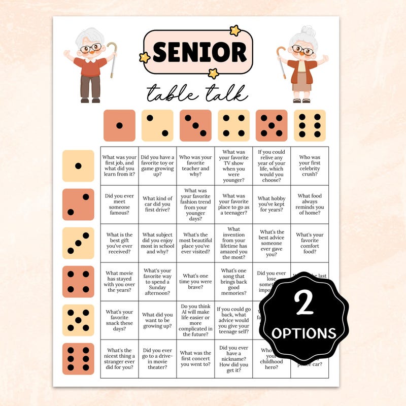 Senior Conversation Games - Etsy
