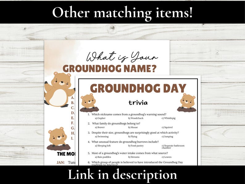 Groundhog Scavenger Hunt, Groundhog Day Game, Winter Scavenger Hunt for ...