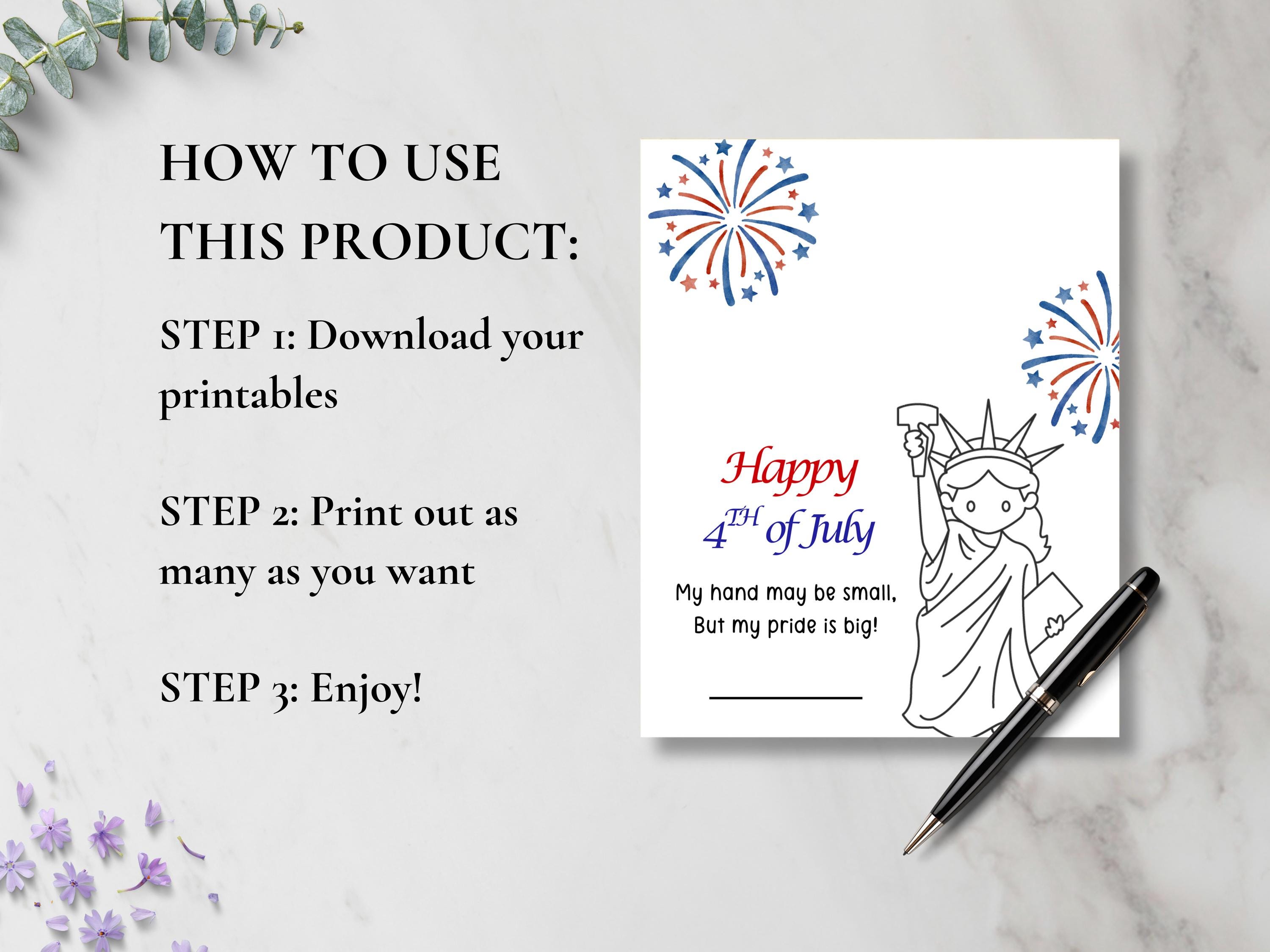 4th of July Handprint Craft, Statue of Liberty Craft, Preschool ...
