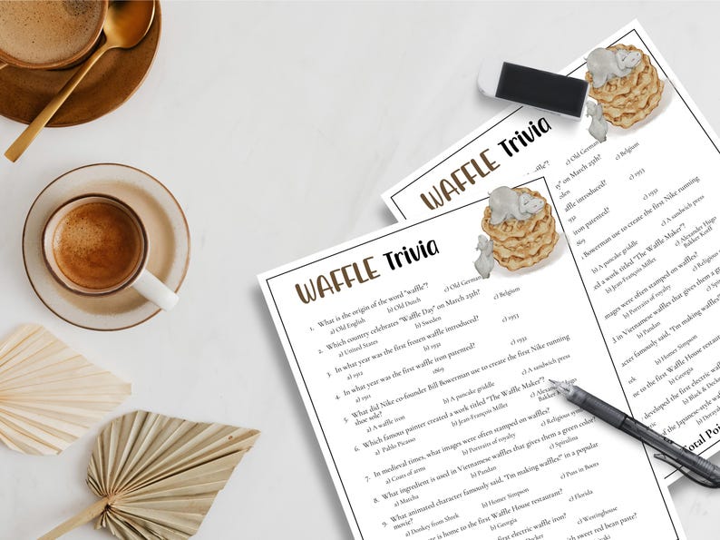 Waffle Trivia Game, Waffle Games, National Waffle Day Activities ...