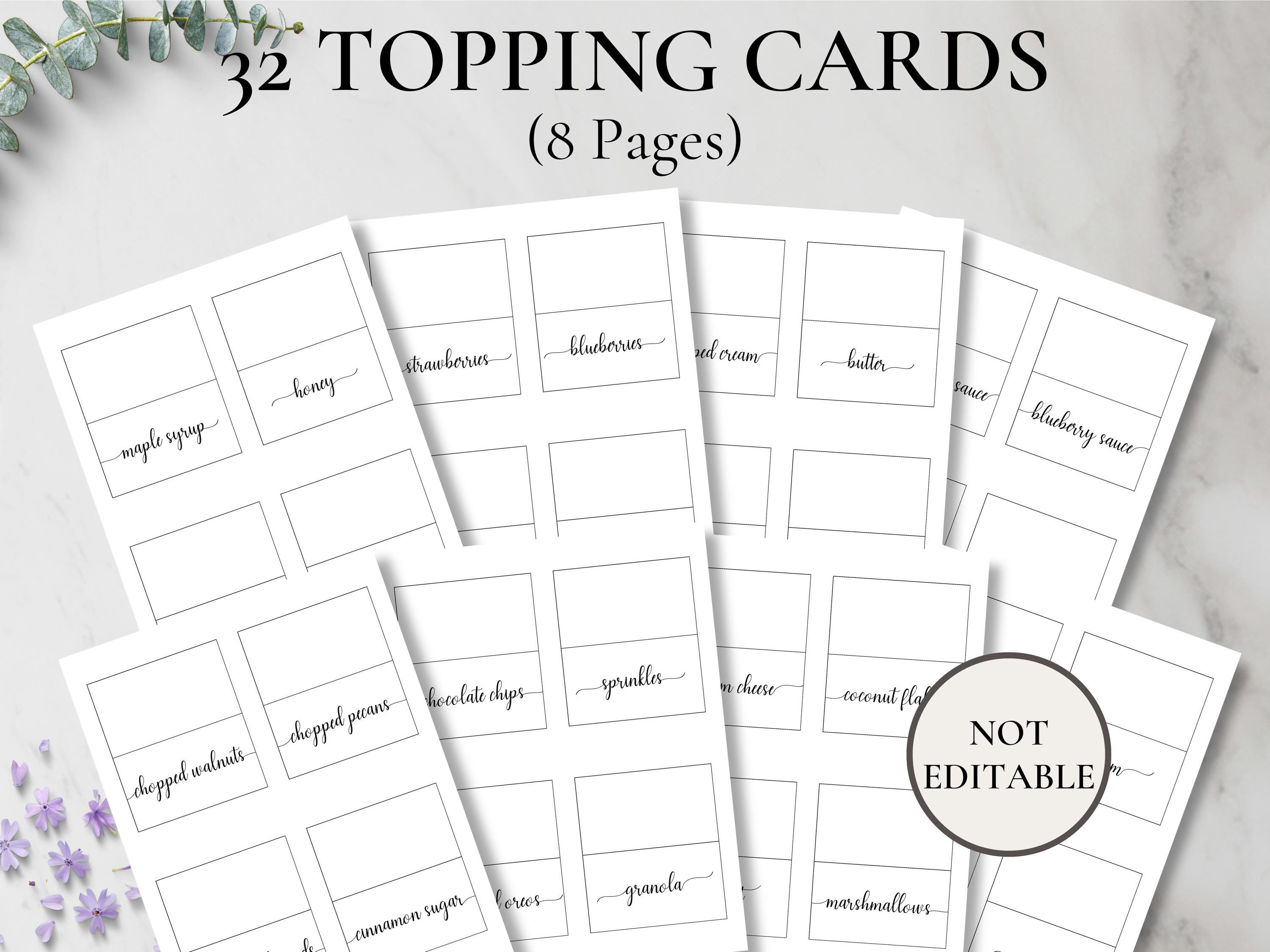 Pancake Bar Sign With Table Cards, Pancake Birthday Party, Pancakes and ...