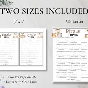 Pirate Trivia Game, Pirate Theme Party Game for Kids & Adults, Pirate ...