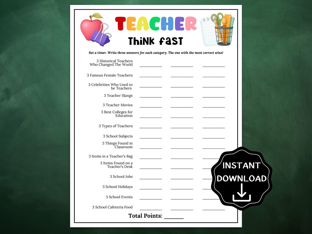 Teacher Trivia Game, Back to School Activity, School Staff Ice Breaker ...