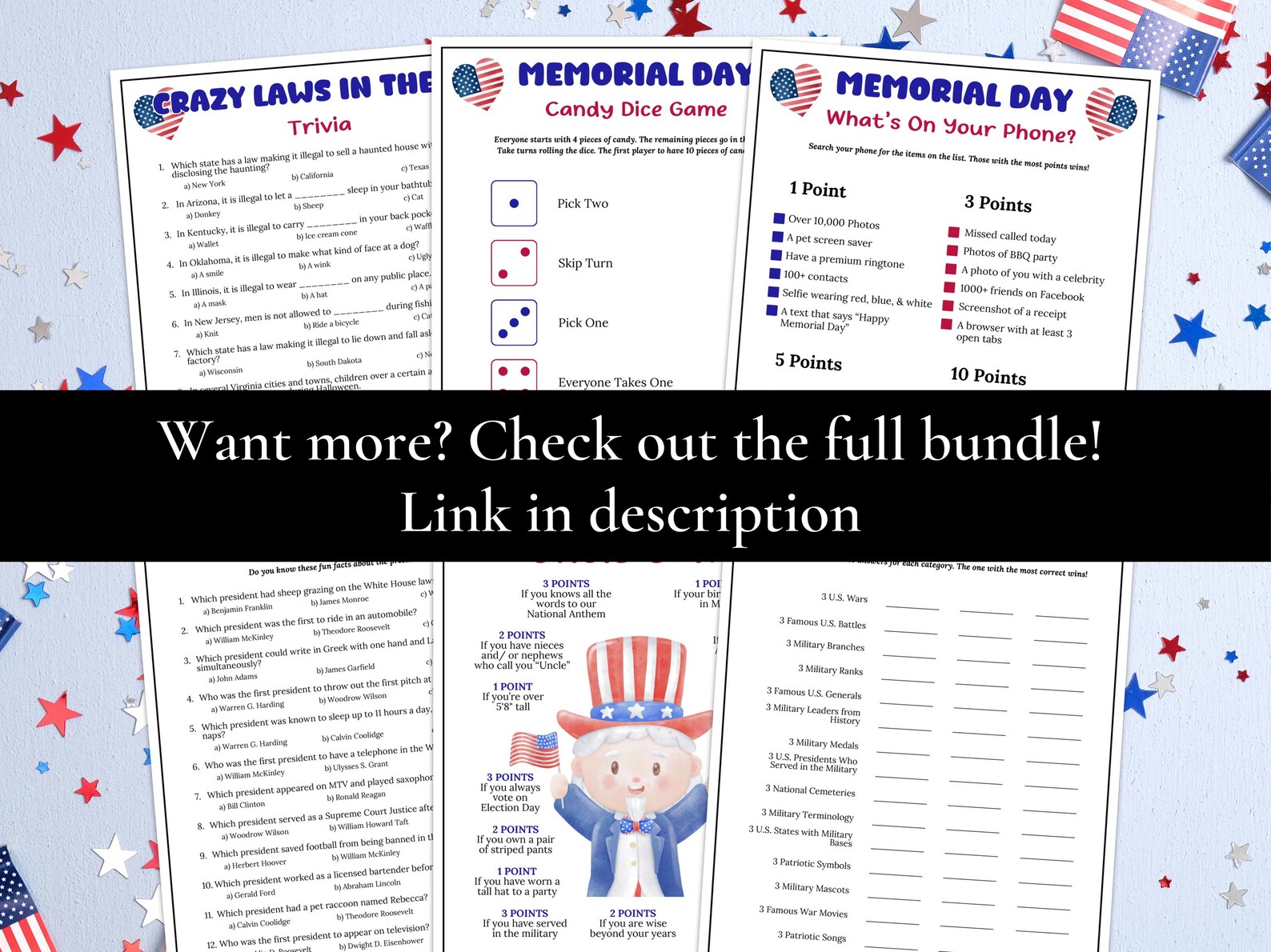 Memorial Day Trivia Game, Memorial Day Games for the Office, Memorial ...