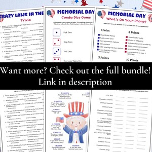 Memorial Day Trivia Game, Memorial Day Games for the Office, Memorial ...