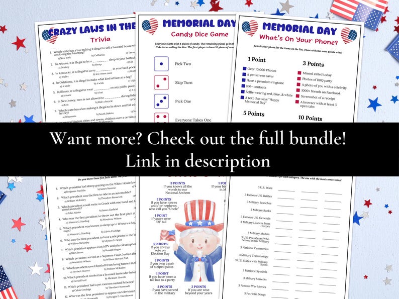 Memorial Day Trivia Game, Memorial Day Games for the Office, Memorial ...