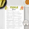 Pickle Trivia Game, Pickle Quiz, Printable Pickle Themed Party Game ...