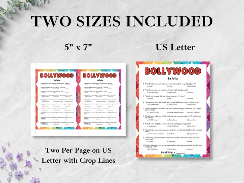 Bollywood Trivia Game, Bollywood Game, Hindi Movie Quiz, Holi Festival ...