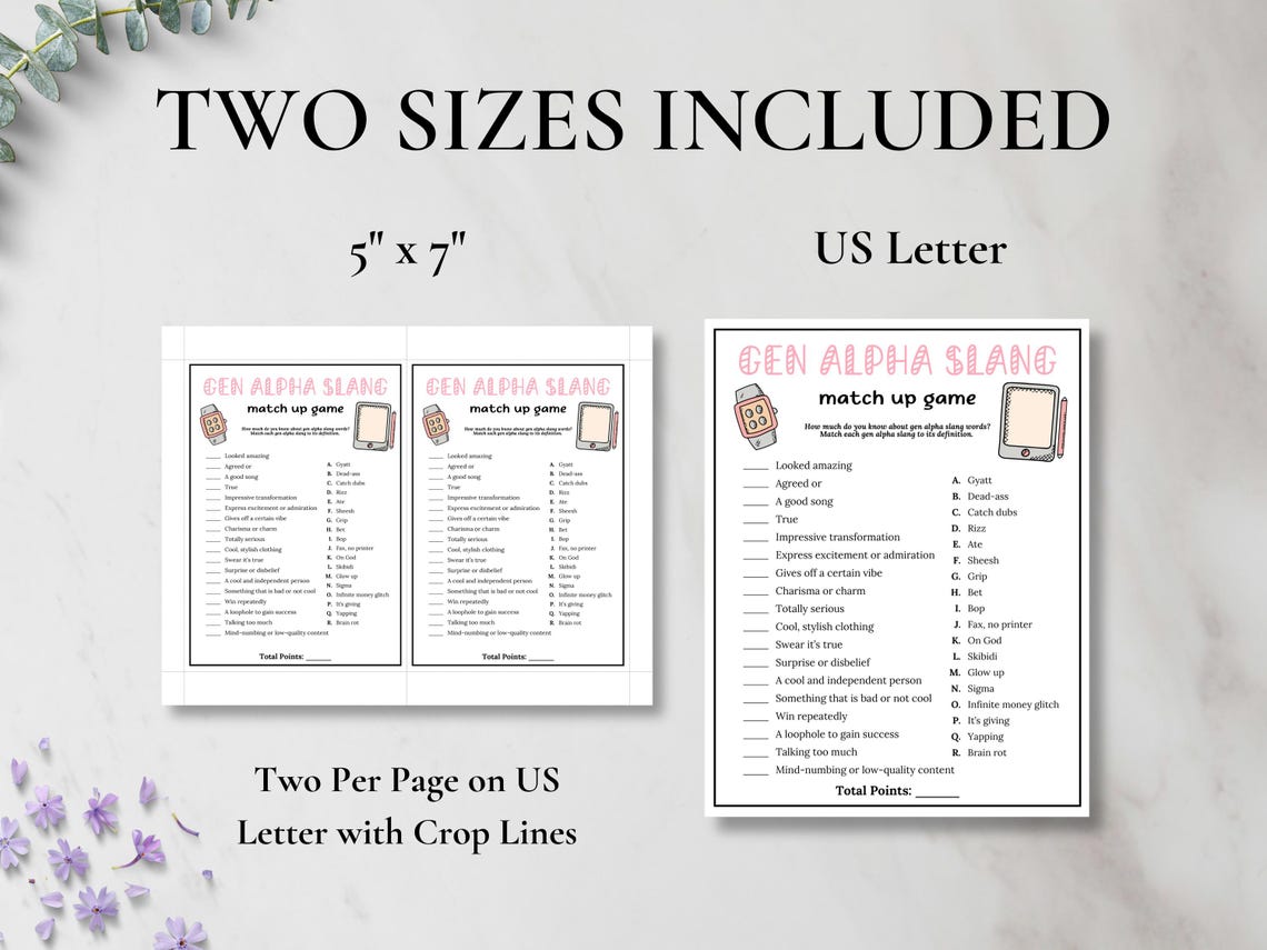 Gen Alpha Slang Trivia Game, 2000s Slang Quiz, 2010s Themed Party ...