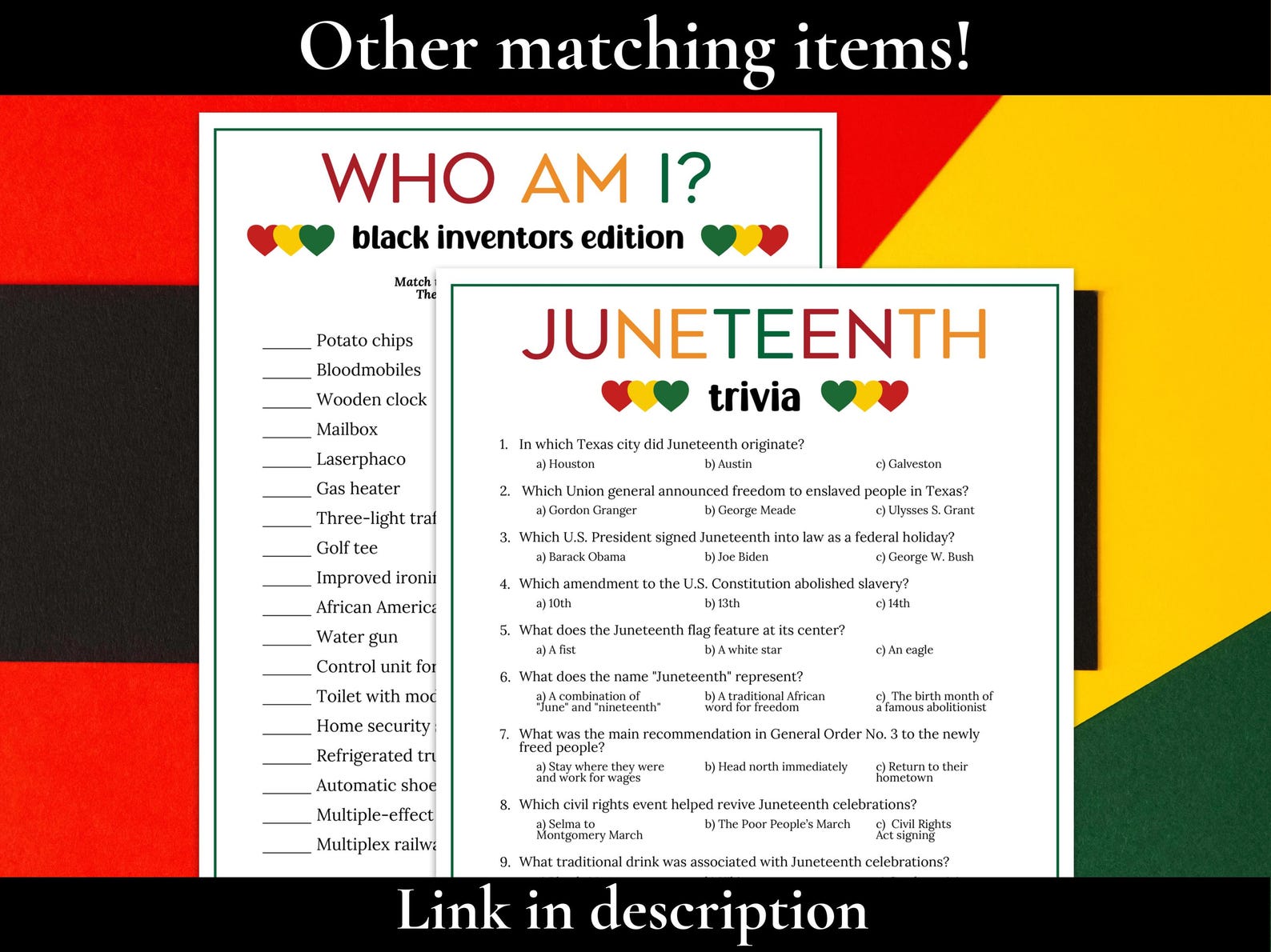 Juneteenth Games the Color Red, Juneteenth Activities for Kids, Teens ...