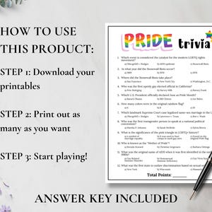 Pride Month Trivia Game, Pride Games for Work, Pride Party Ideas, Gay ...