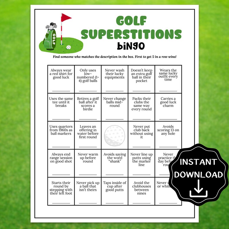 Golf Bingo - Etsy