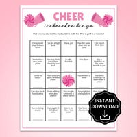 Cheer Ice Breaker Game, Cheer Get to Know You, Ice Breaker Bingo ...