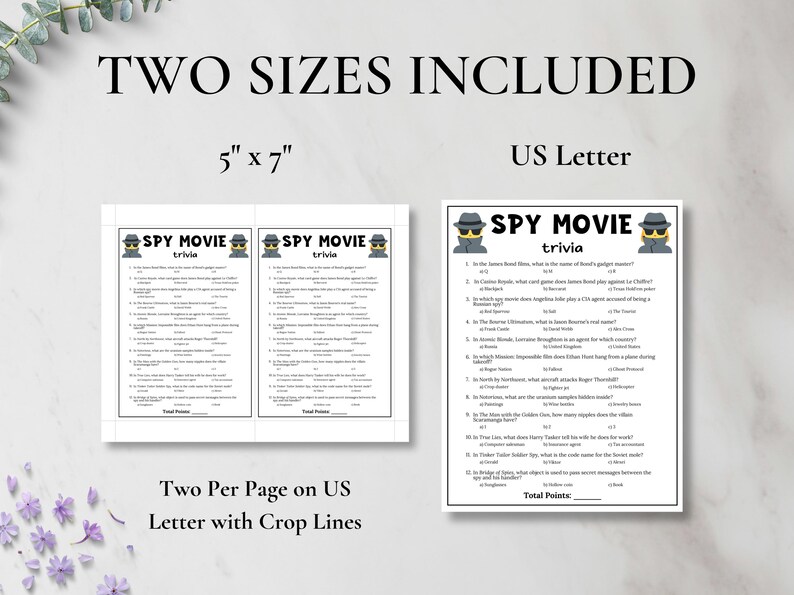 Spy Movie Trivia Game, Spy Themed Party Game for Kids & Adults, Secret ...