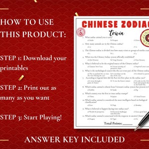 Chinese Zodiac Trivia, Lunar New Year Trivia, 2025 Chinese New Year ...