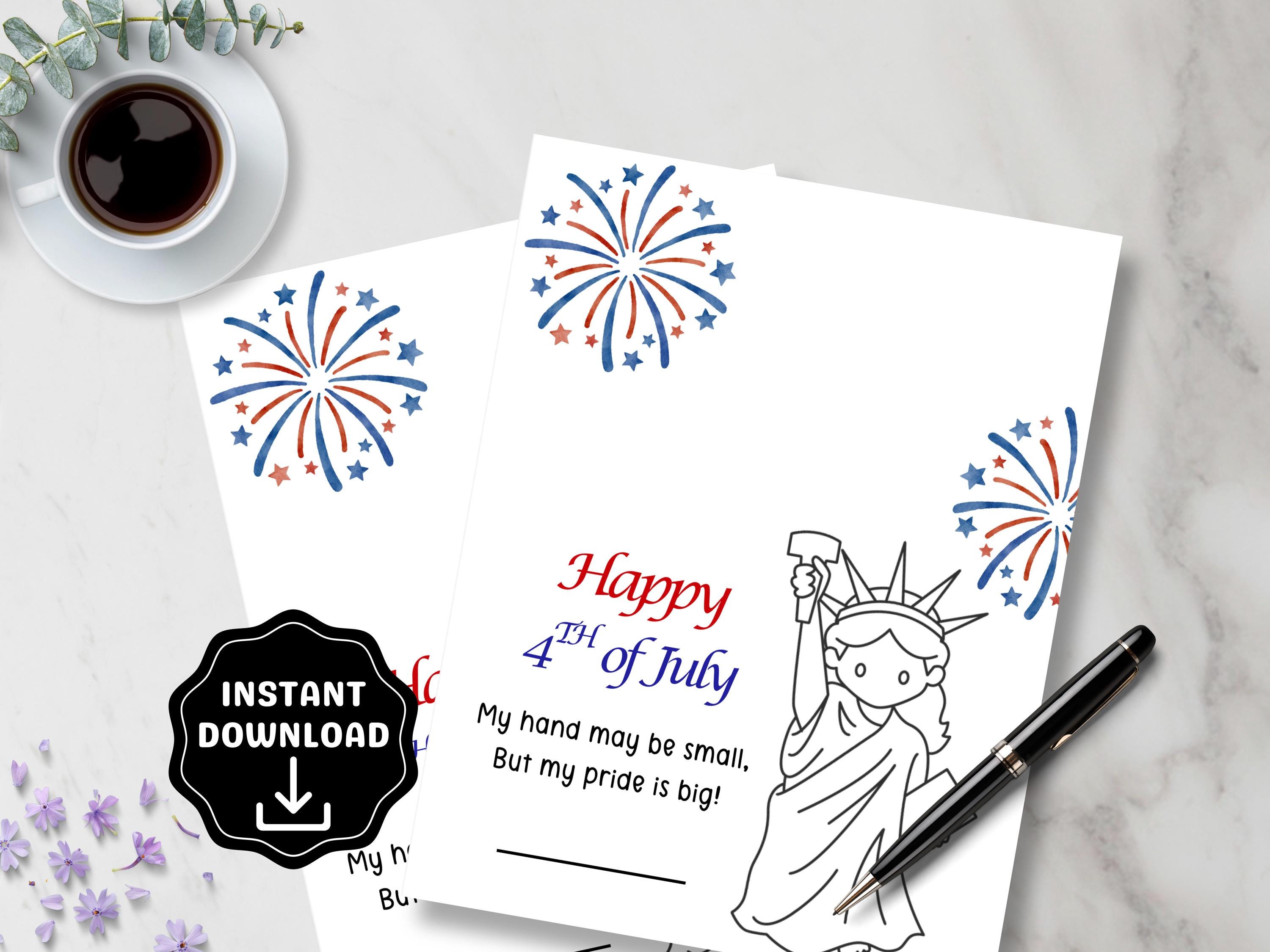 4th of July Handprint Craft, Statue of Liberty Craft, Preschool ...
