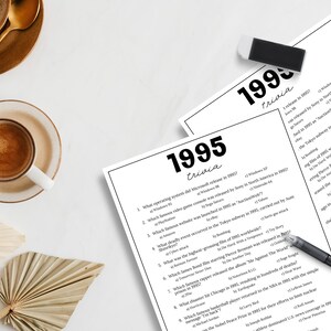 1995 Trivia Game, 30th Birthday Games, Born in 1995 Games, 1995 Class ...