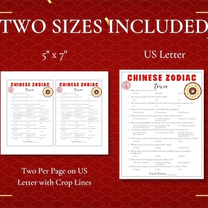 Chinese Zodiac Trivia, Lunar New Year Trivia, 2025 Chinese New Year ...