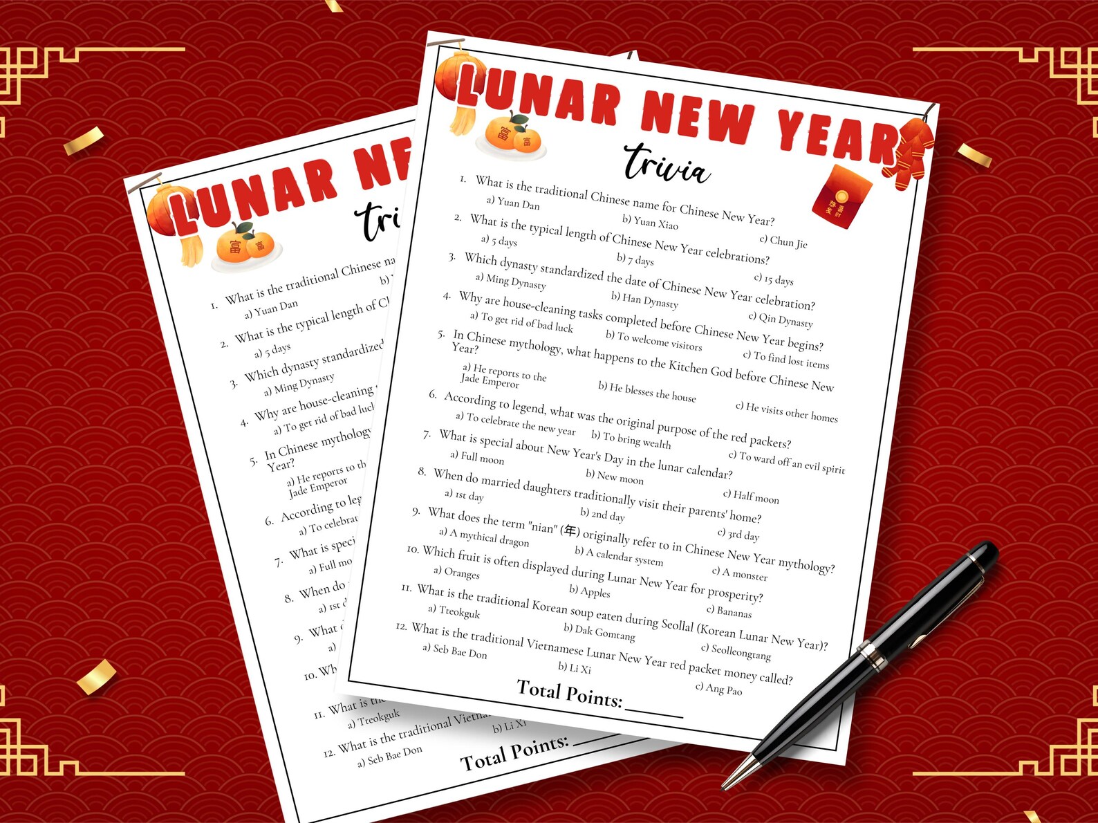 Lunar New Year Trivia,2025 Chinese New Year Games,chinese Party Games ...