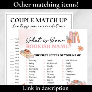 What's Your Bookworm Name With Name Tags, Book Club Games Printable ...