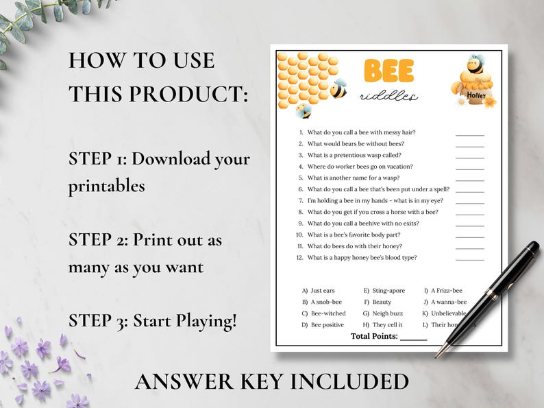 Bee Riddles, Bee Jokes and Puns for Kids & Adults, Honey Bee Baby ...