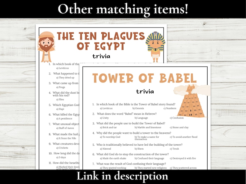 Adam and Eve Trivia Game, Sunday School Bible Games for Kids, Adam and ...