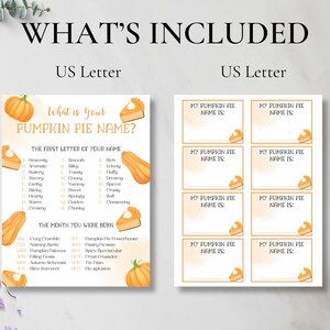 What's Your Pumpkin Pie Name Game With Name Tags, Pumpkin Games, Office ...