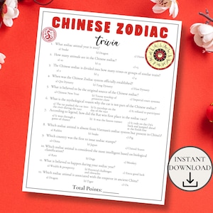 Chinese Zodiac Trivia, Lunar New Year Trivia, 2025 Chinese New Year ...