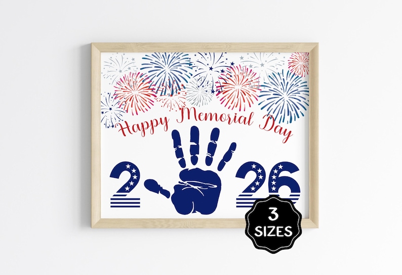 Memorial Day Handprint Art, 2026 Memorial Day Craft, Daycare or ...