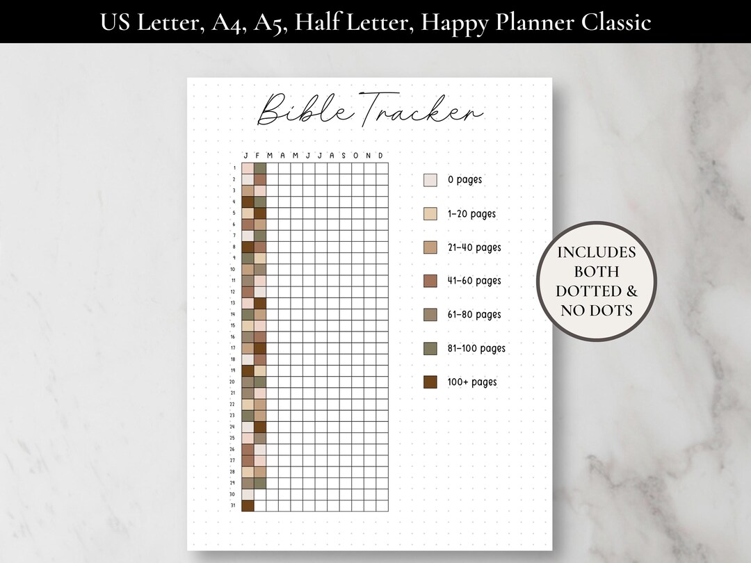 Bible Tracker, Bible Reading Tracker, Bible Journal, Faith Planner, A ...