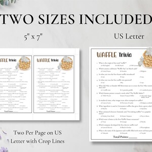 Waffle Trivia Game, Waffle Games, National Waffle Day Activities ...