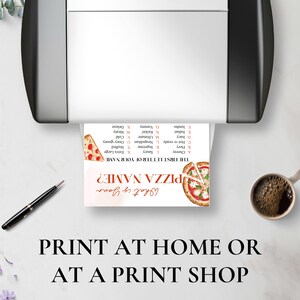 What's Your Pizza Name With Name Tags, Pizza Baby Shower Games, Pizza ...