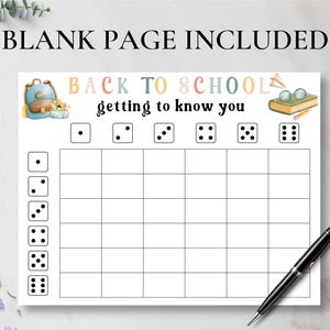 Back to School Dice Breaker, Back to School Game, Get to Know You Dice ...