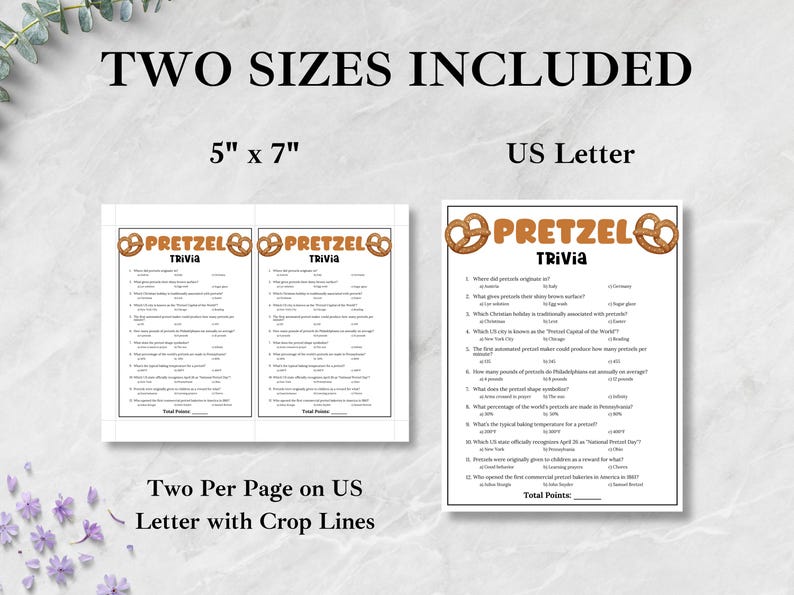 Pretzel Trivia Game, Oktoberfest Party Game for Kids & Adults, German ...