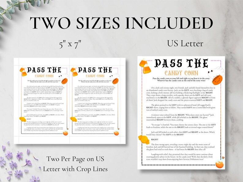 Pass the Candy Corn Halloween Left Right Game for Kids, Teens & Adults ...