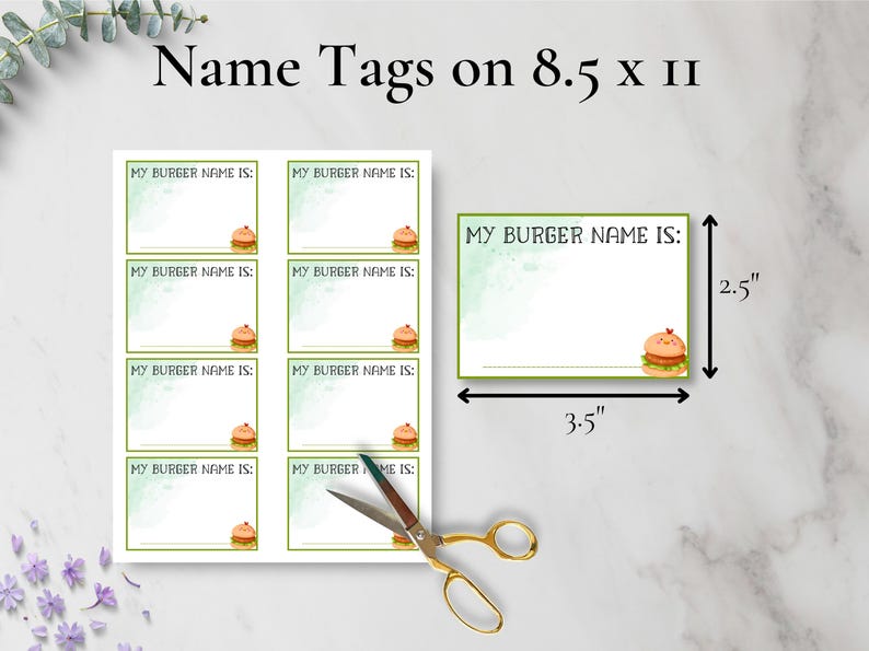 What's Your Burger Name With Name Tags, BBQ Party Game, BBQ Baby Shower ...