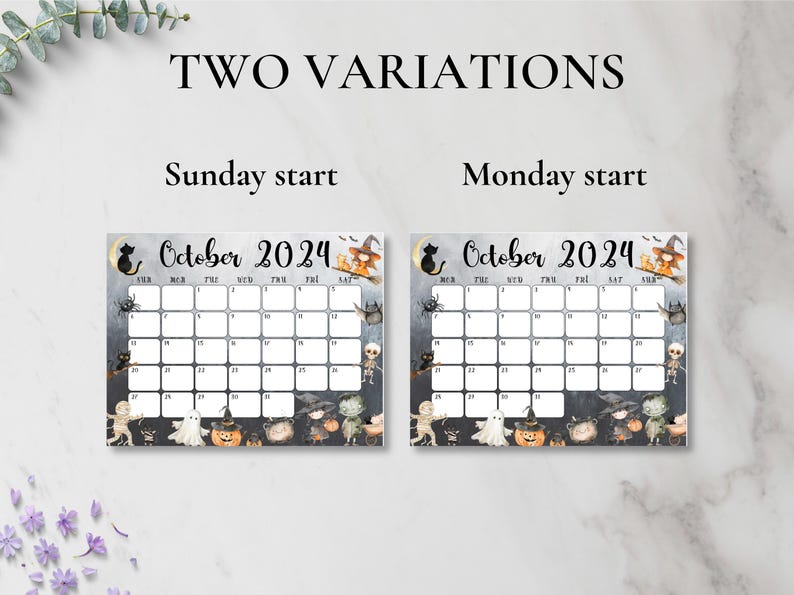 FILLABLE October 2024 Calendar, Printable 2024 Halloween Calendar ...
