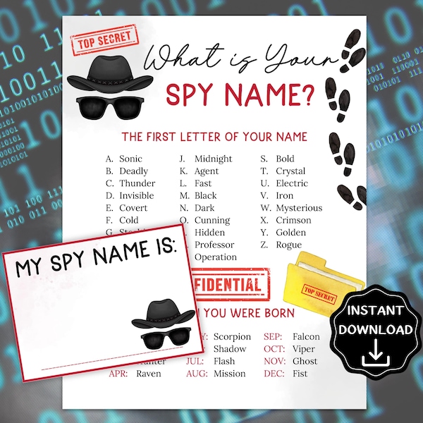 Spy Theme - Etsy
