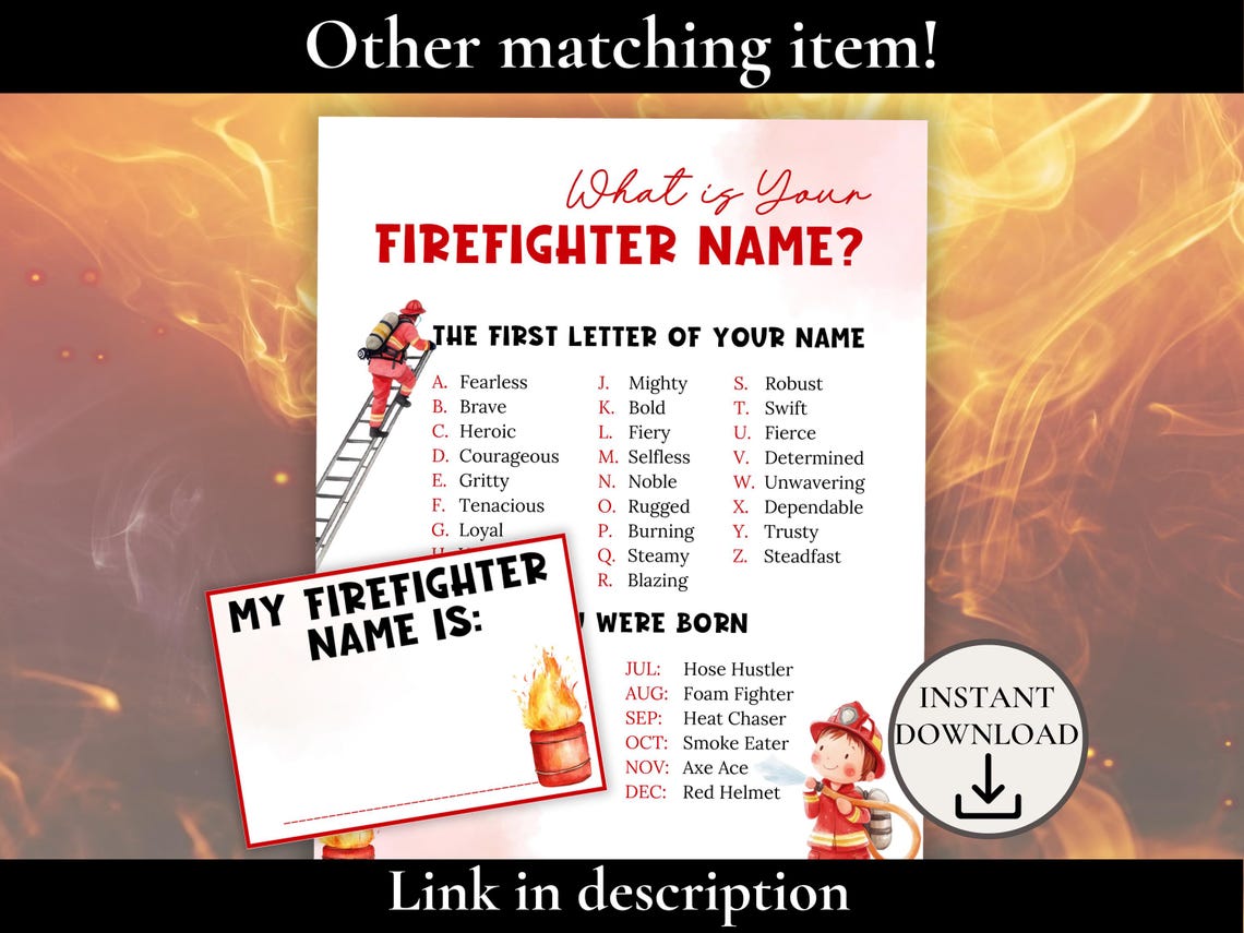 Firefighter Trivia, Firefighter Day Activities, Firefighter Birthday ...
