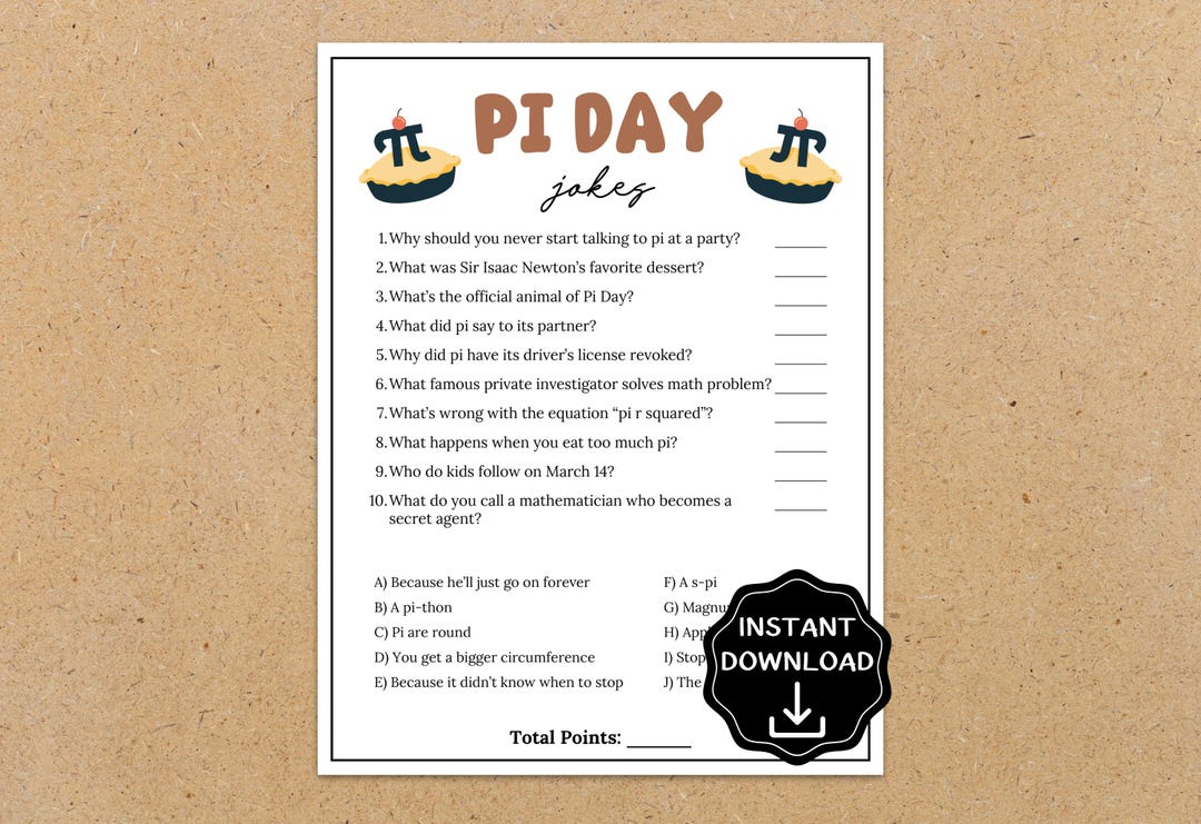 Pi Day Jokes, Math Jokes and Puns, Pi Day Activities for Kids & Adults ...