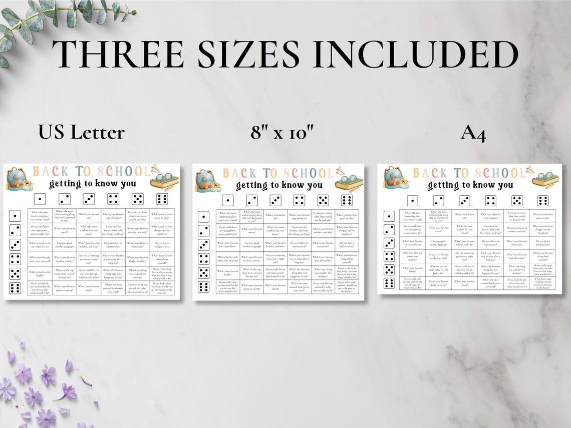 Back to School Dice Breaker, Back to School Game, Get to Know You Dice ...