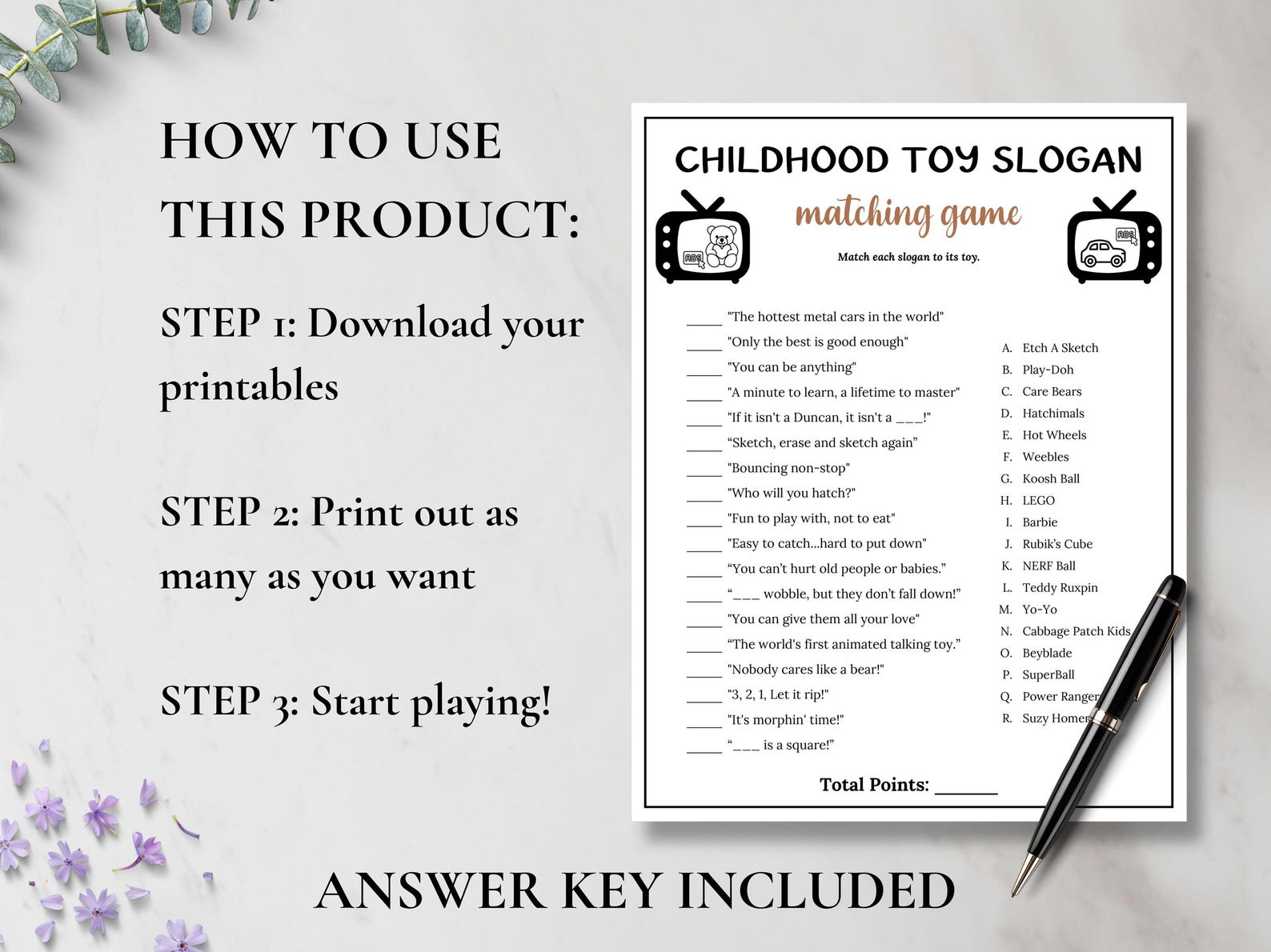 Childhood Toy Slogan Trivia Game, TV Ads Commercial Slogan Trivia Game ...