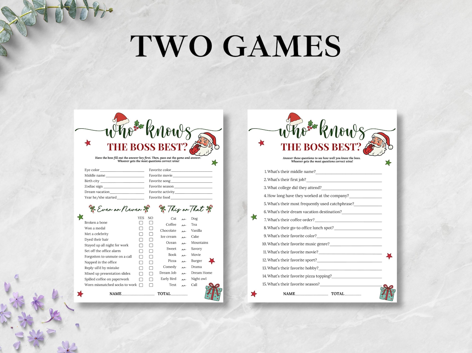 Who Knows the Boss Best Game, Office Holiday Team Building Game Fun ...