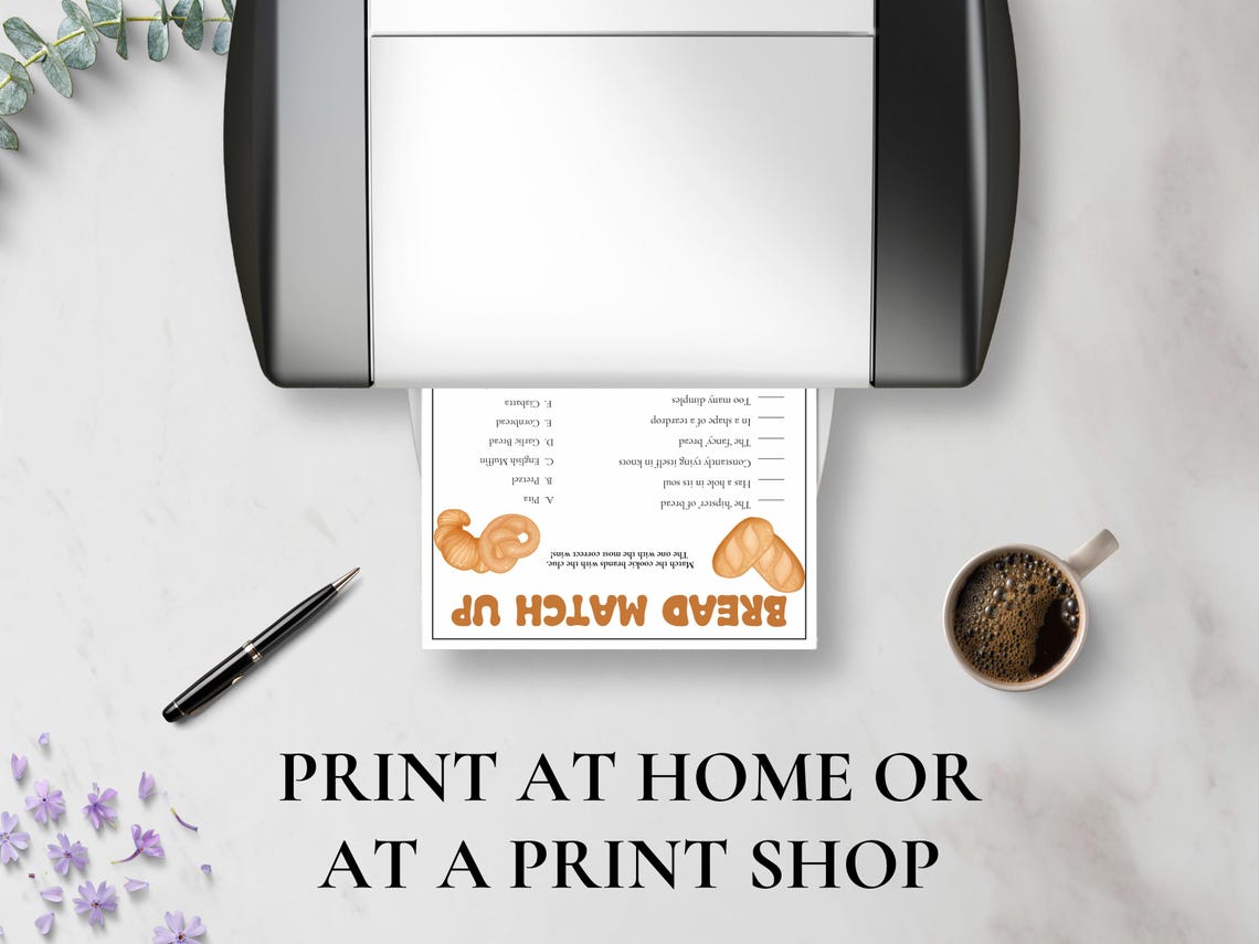 Bread Match up Game, Printable Bread Game, National Bread Month ...