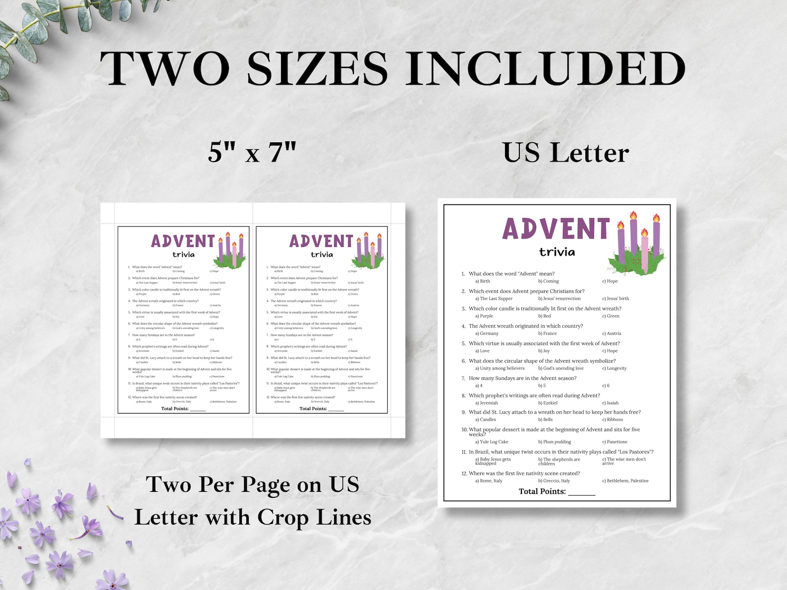 Advent Trivia Game, Nativity Trivia, Christmas Story Quiz, Sunday ...