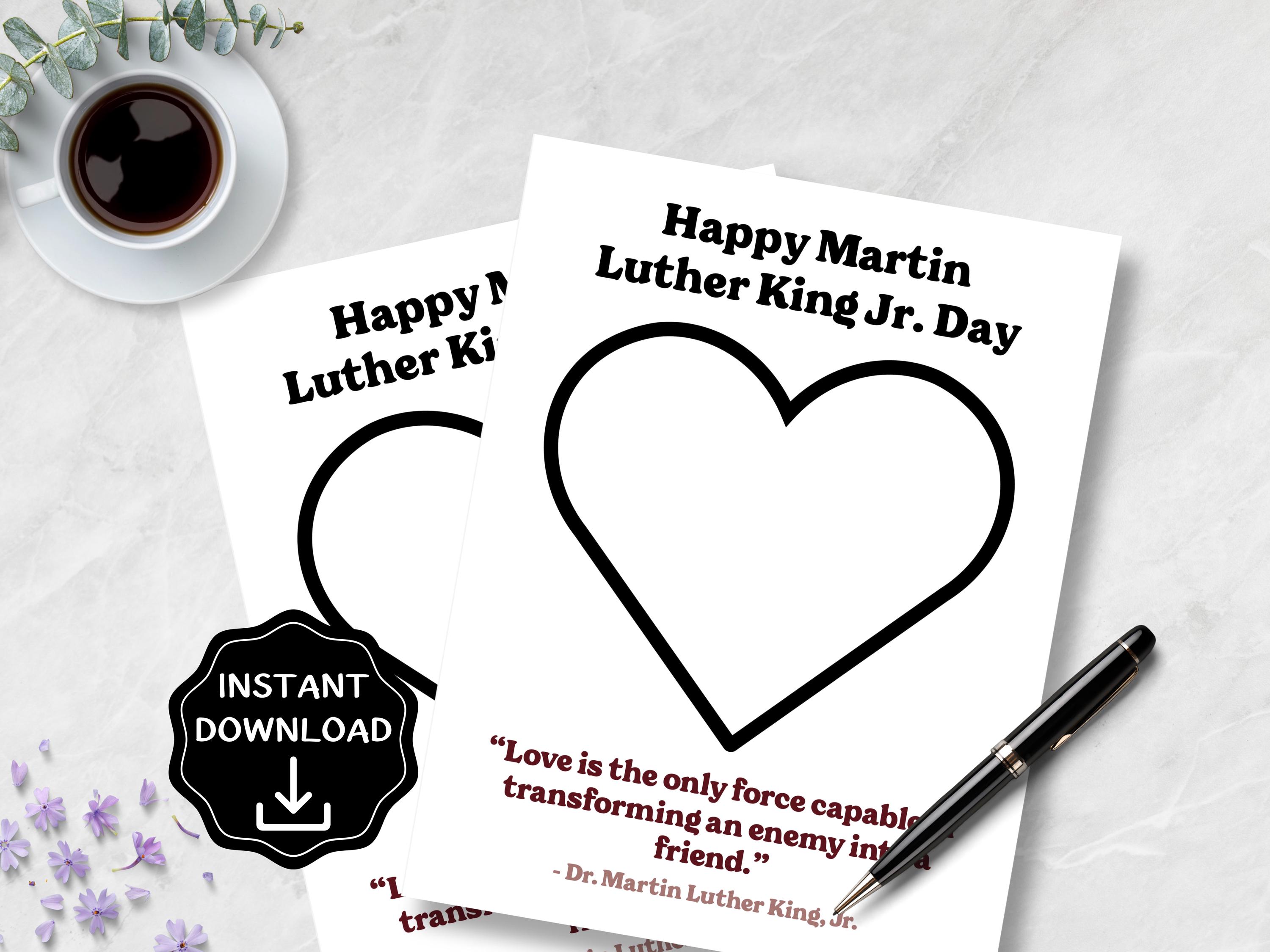 Martin Luther King Day Fingerprint Craft, MLK Day Handprint Art, Black ...