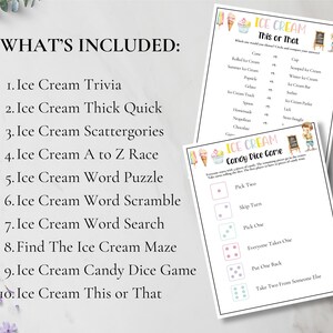 Ice Cream Game Bundle, Ice Cream Games for Kids & Adults, Funny Ice ...